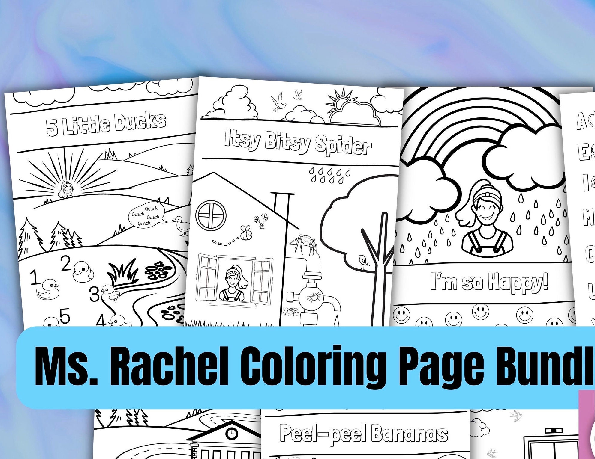 Ms. Rachel Coloring Pages Part 2 Digital Download Kids Coloring Pages ...