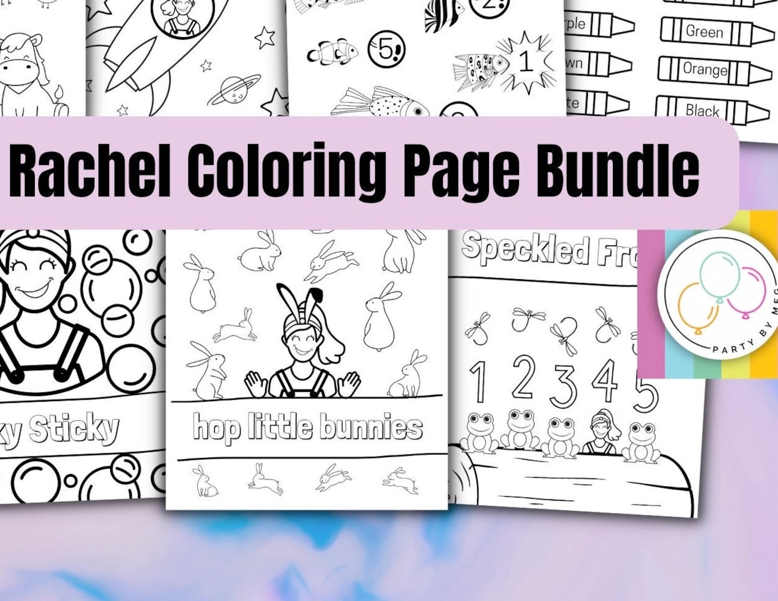 Ms. Rachel Coloring Pages | Part 1 | Digital Download | Kids Coloring ...