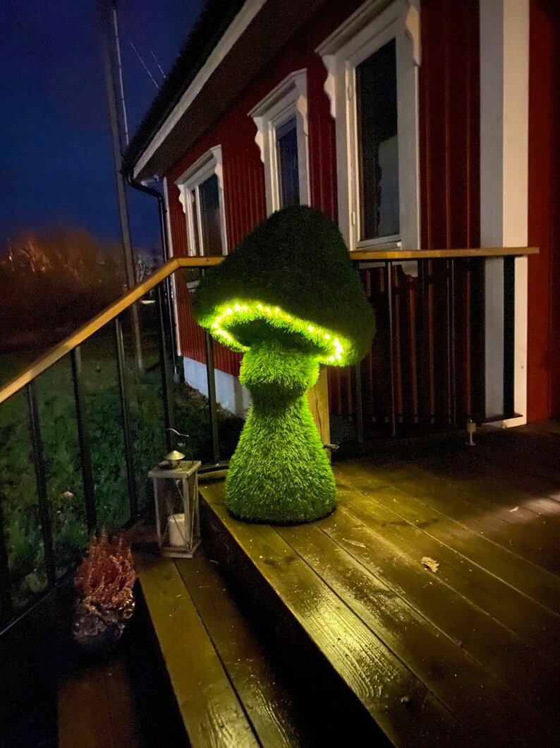 Mushroom 1 Meter With Light. Large Mushroom Topiary. Topiary Artificial ...