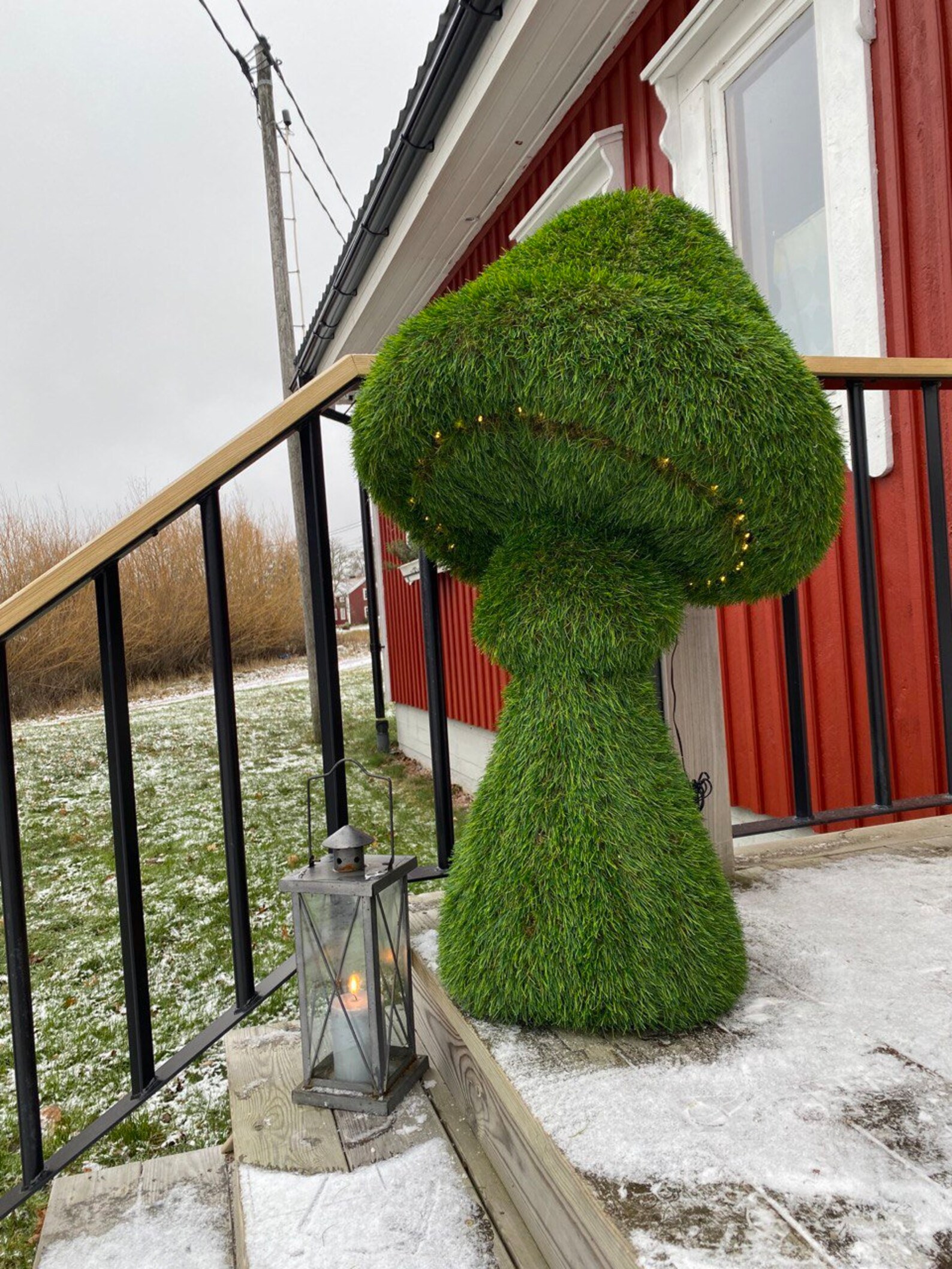 Mushroom 1 Meter With Light. Large Mushroom Topiary. Topiary Artificial ...