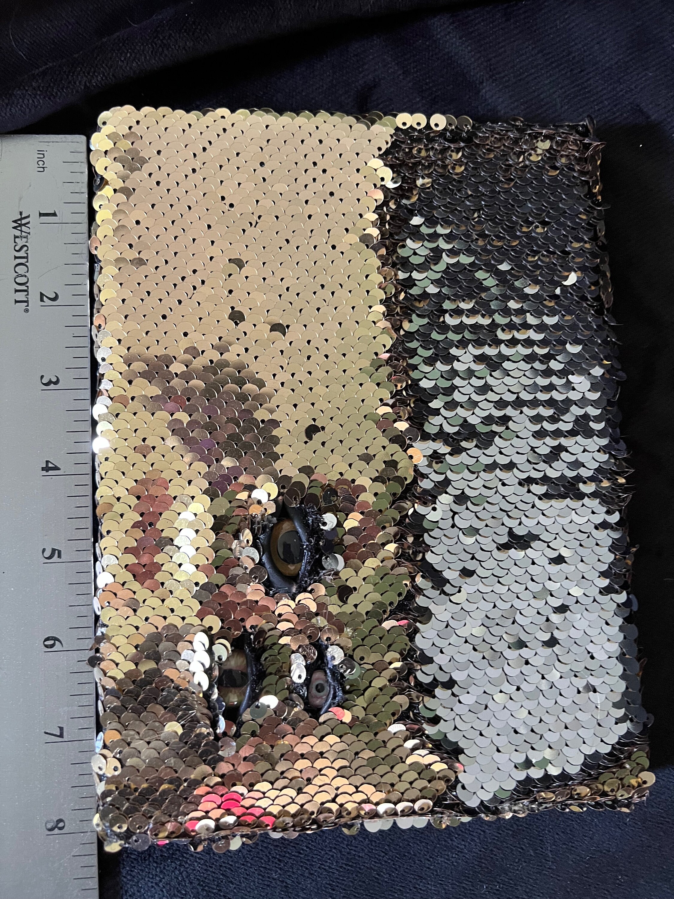 Gold Sequin Mimic Notebook - Etsy