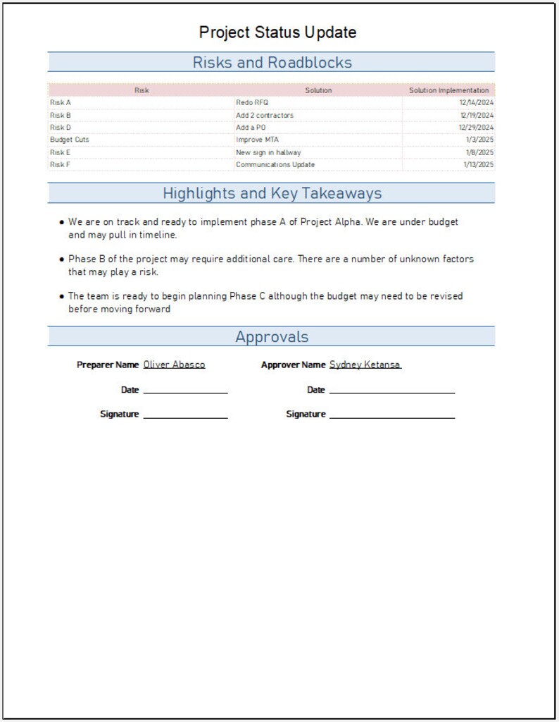 Automated Project Report Excel Based Project Tracker and Report ...
