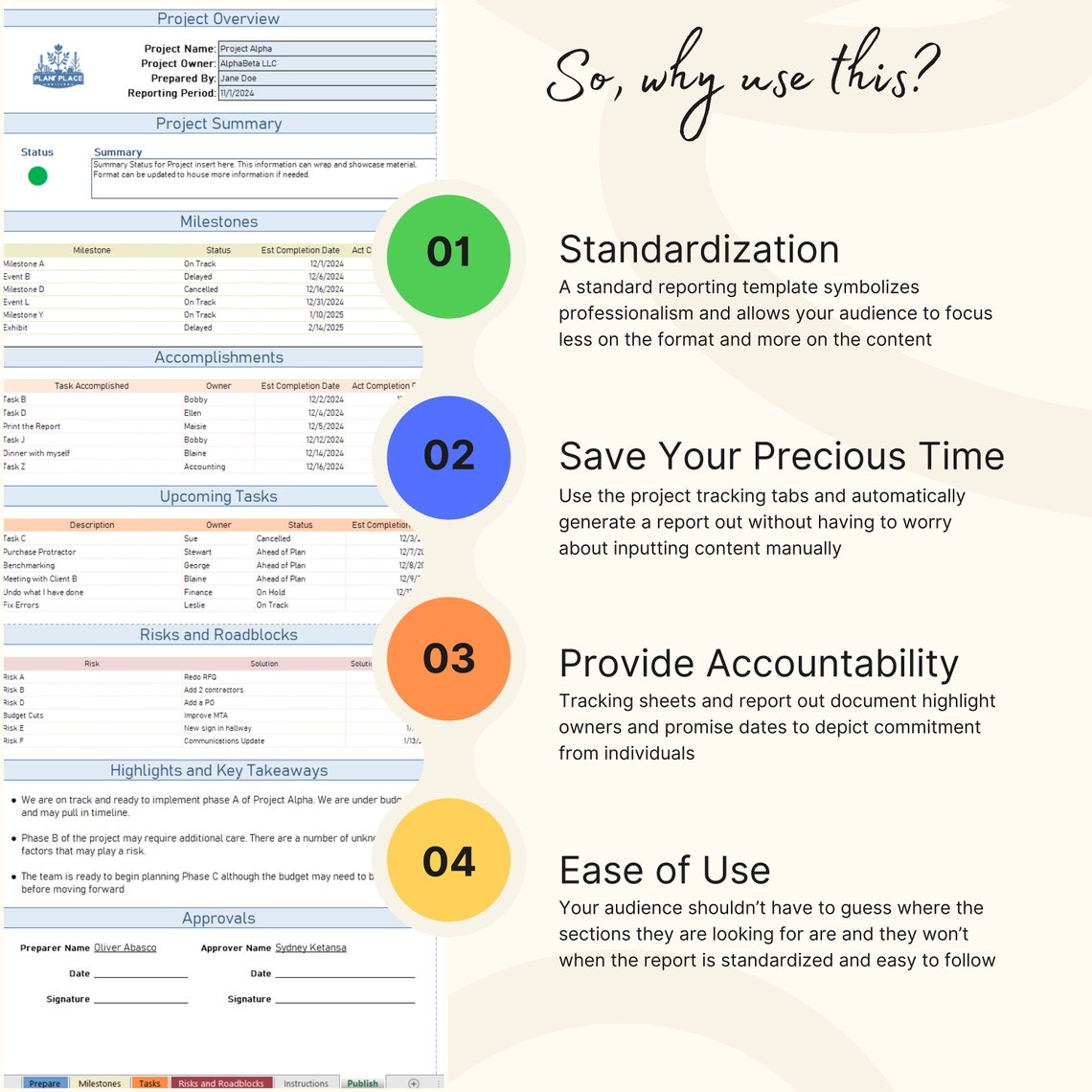 Automated Project Report Document Excel Based Project Tracker and ...