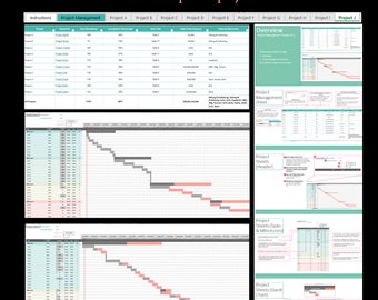 Team Management Spreadsheet Teamwork Projects Teams Project - Etsy