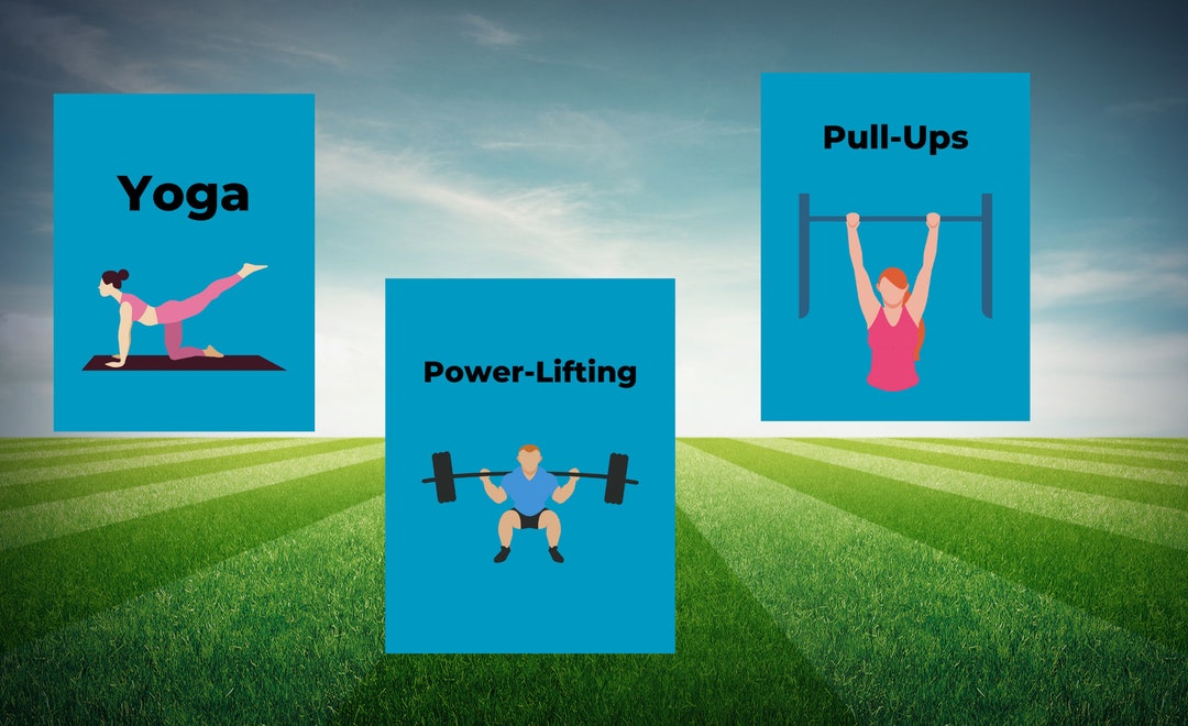 Flashcards Various Exercises Physical Activities - Etsy