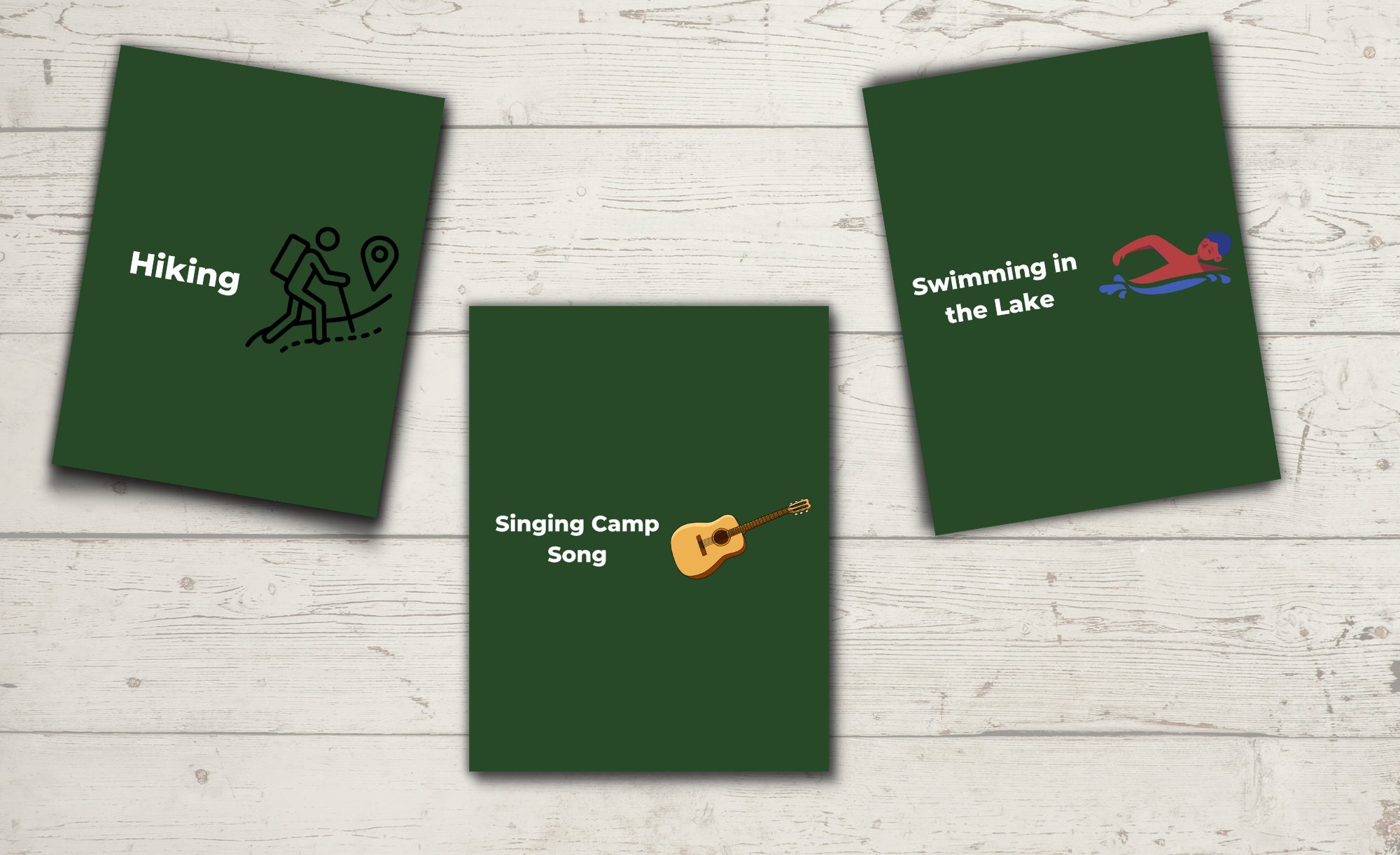 Camping Activities Flashcards Learning Activities Printables - Etsy