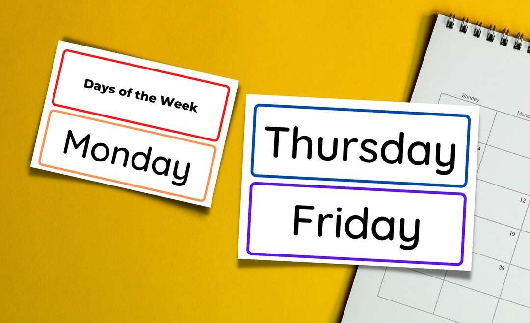 Days of Week Printables Classroom Management Neutral Color Learning ...