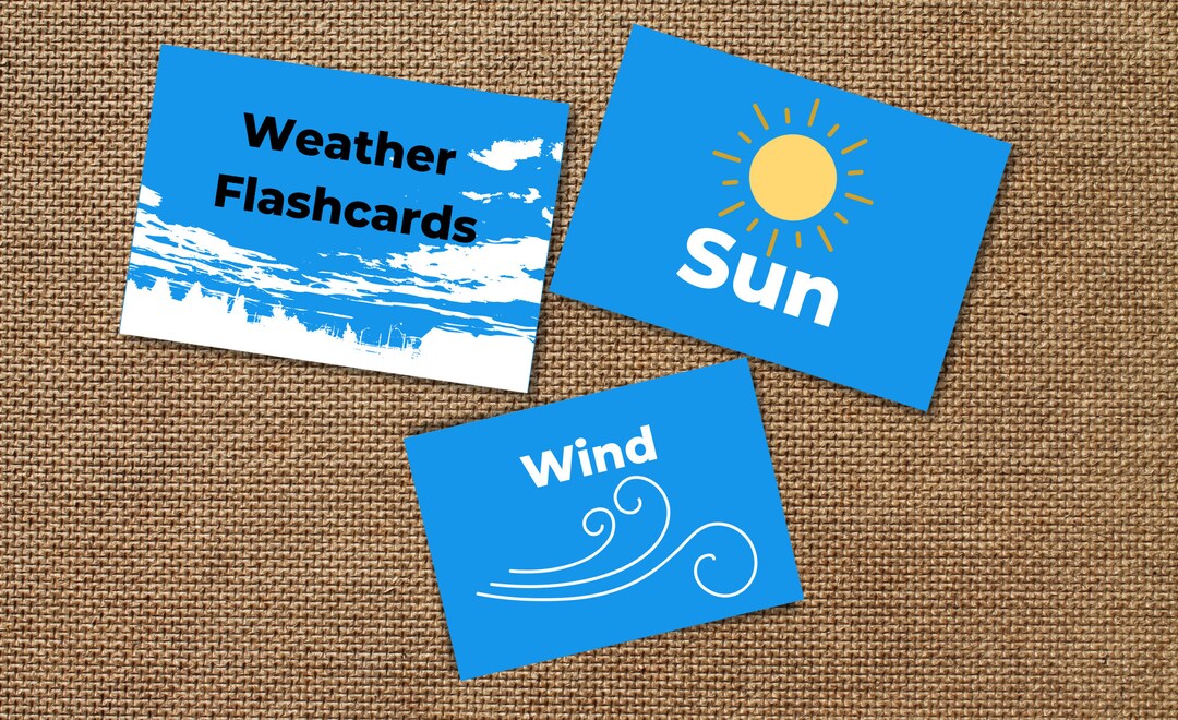 Weather Flashcards Pre School Learning Activity Educational Pintables ...