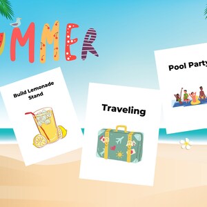 Printable Flashcards for Kids Summertime Activities Educational ...