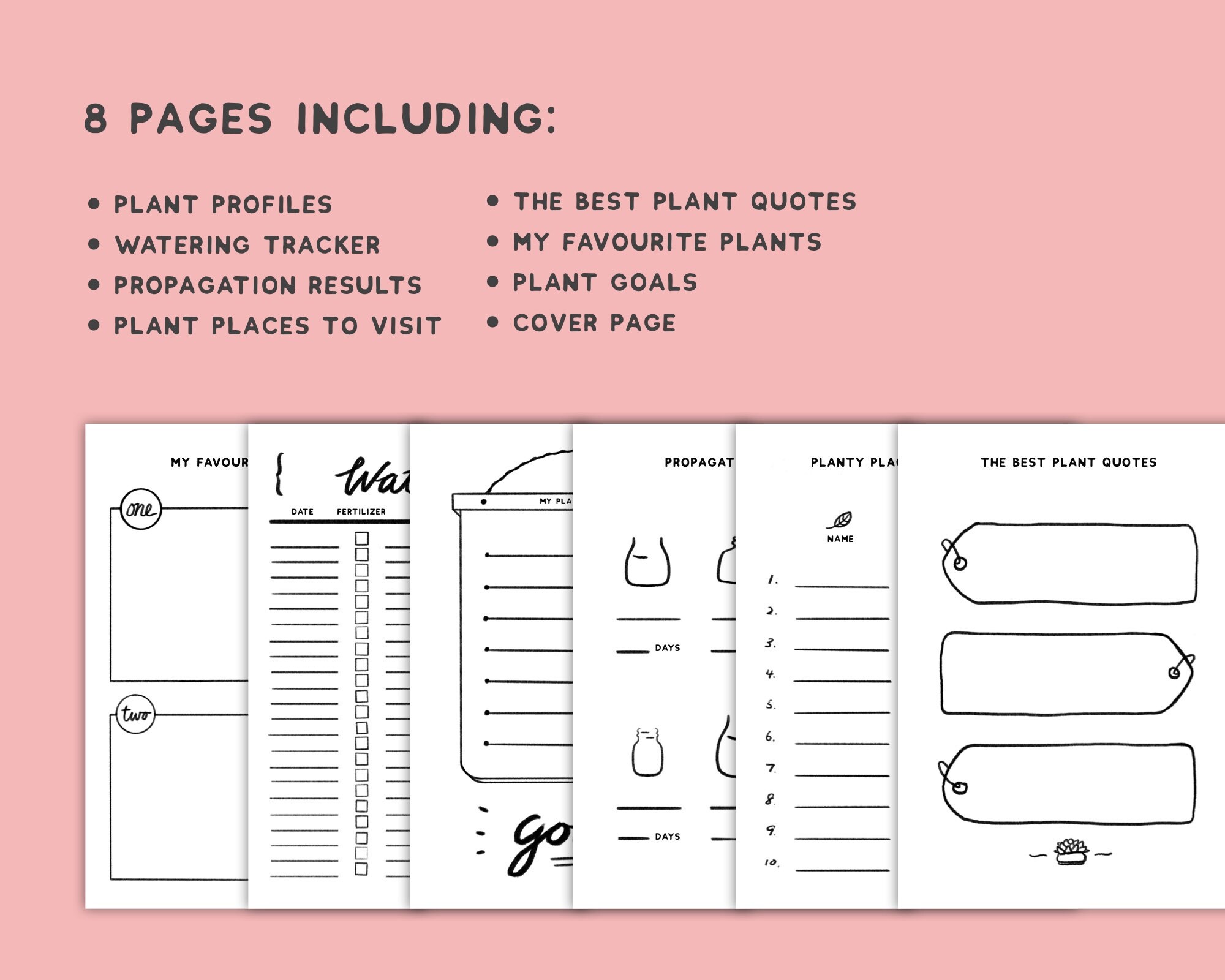 My Plant Journal Printable Kit Houseplant Planner Plant - Etsy