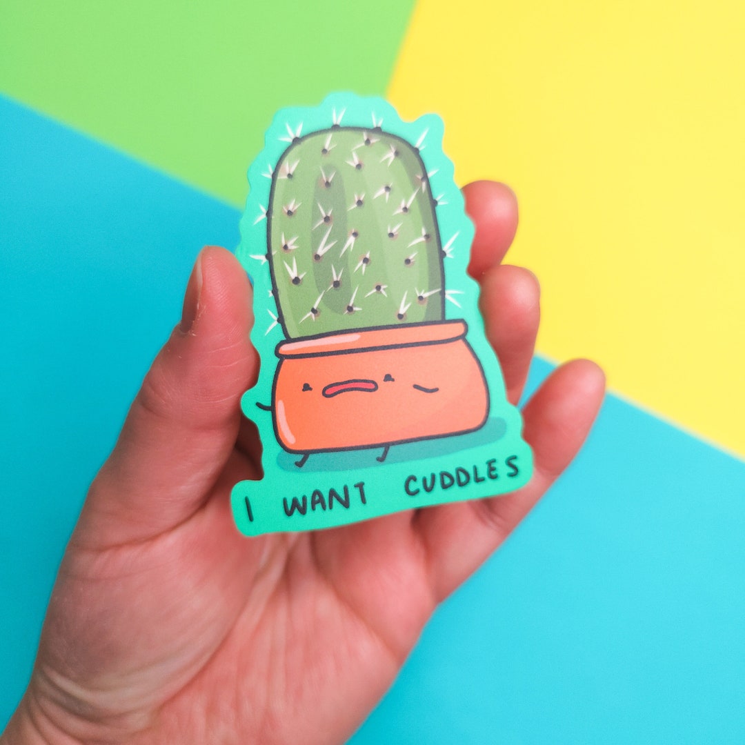 I Want Cuddles Vinyl Sticker - Etsy
