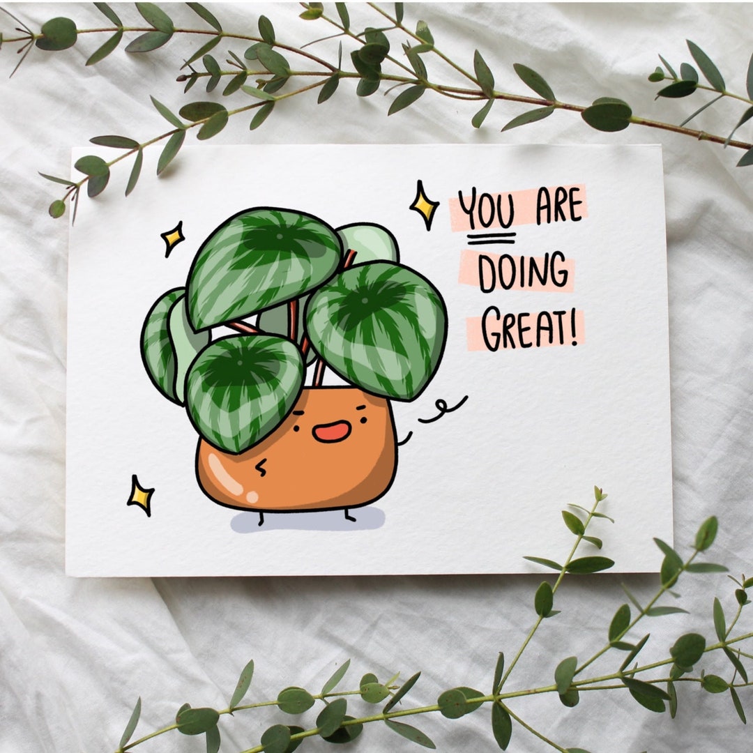 You Are Doing Great! Plant Greeting Card - Etsy