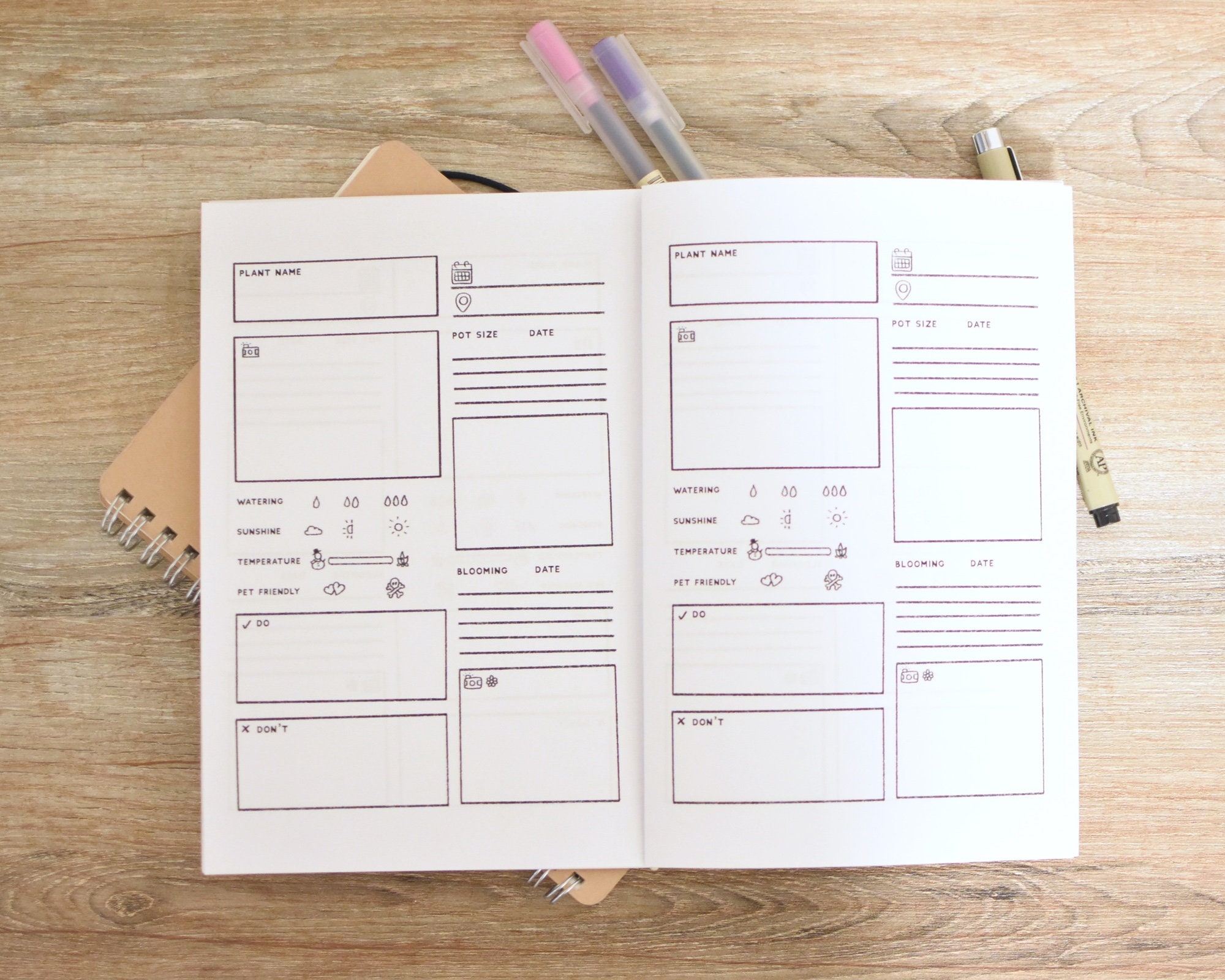 My Plant Journal Printable Kit Houseplant Planner Plant - Etsy