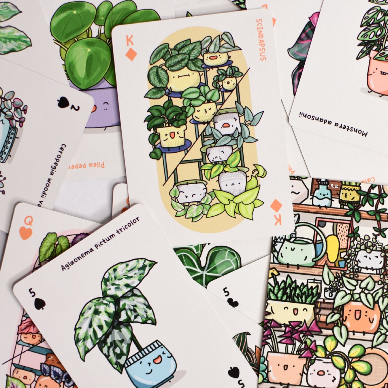 Plant Playing Cards Full House of Plants 54 Unique - Etsy