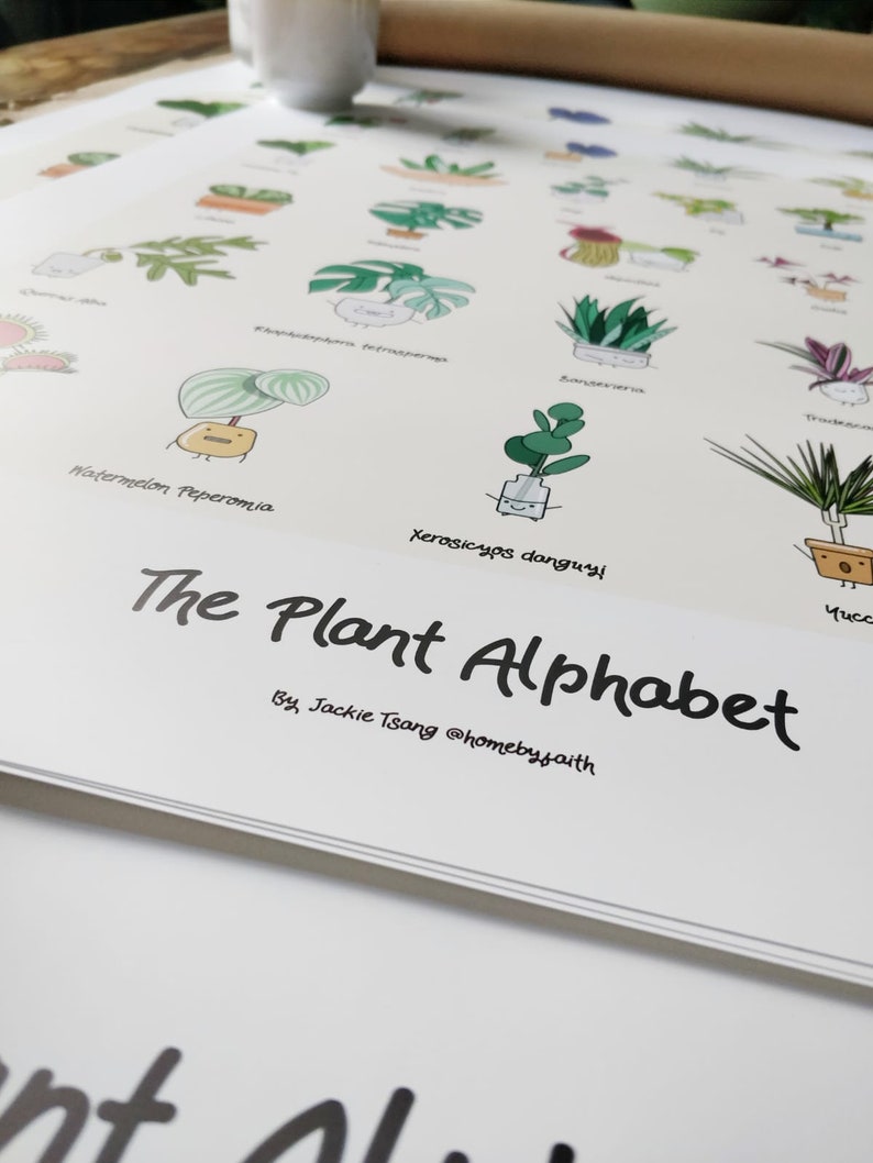 The Plant Alphabet Poster Nursery Decor ABC Poster - Etsy