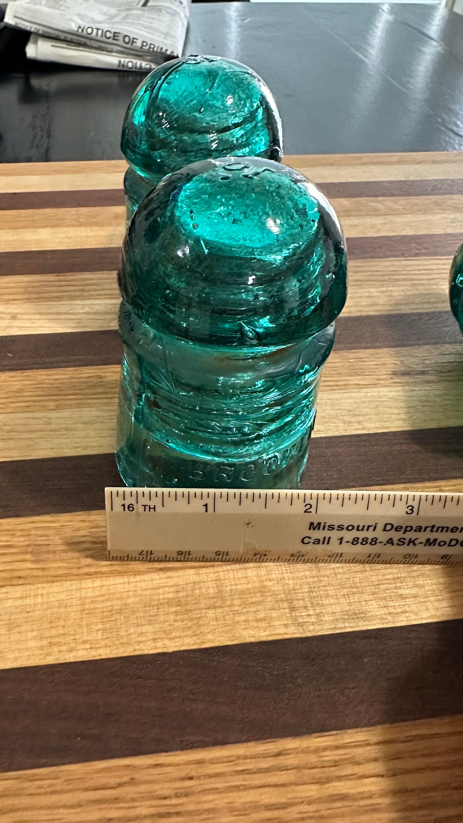 Antique Green Brookfield Glass Insulator - Etsy