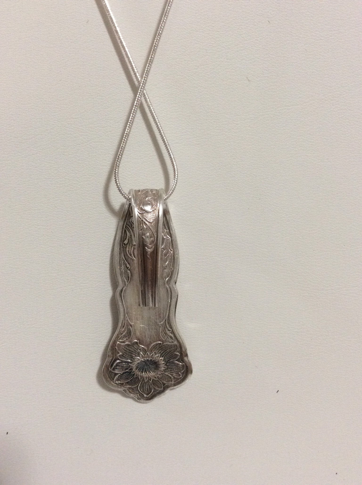 Vintage Orange Blossom spoon handle necklace