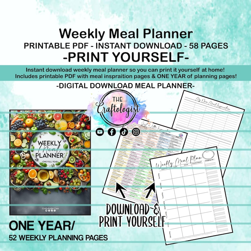 Meal plan für 1 year - Etsy.de