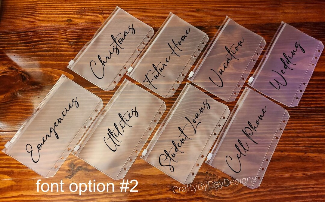 DECAL ONLY - A6 Cash Envelope Decals for Budget Binder, Saving System ...