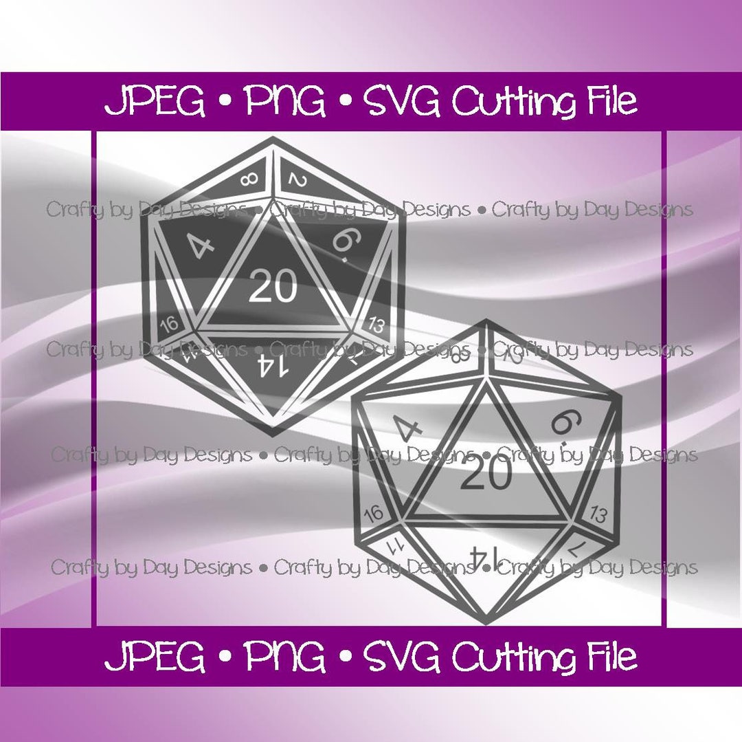 20 Sided Die - D20 - SVG Cutting File for Silhoutette / Cricut / DIY ...