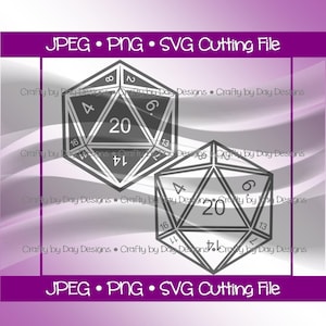 20 Sided Die - D20 - SVG Cutting File for Silhoutette / Cricut / DIY ...