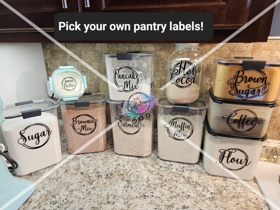 FRONT DECALS ONLY - You Pick Craftologist Pantry Title Labels for Your ...