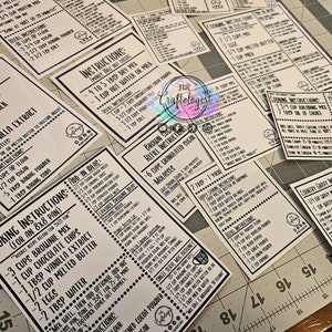 BACK LABELS ONLY - You Pick Craftologist Pantry Recipe Labels for Your ...