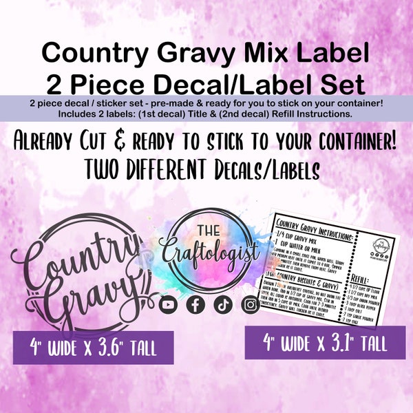 DECAL ONLY Pancake Mix Pantry Label Decals for Your Own Containers ...
