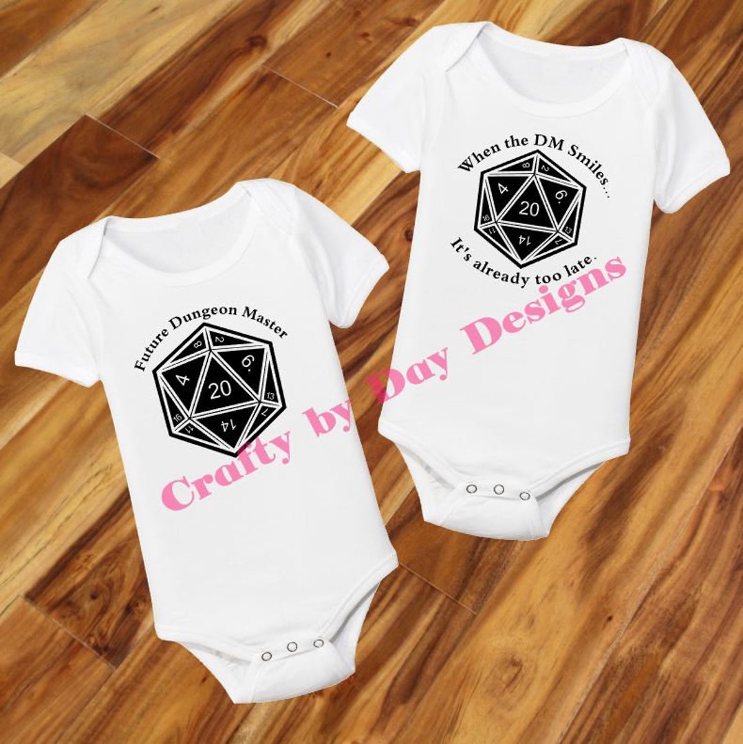D20 Dungeon Master Baby Bodysuits / Creepers - D & D / Future Dungeon ...