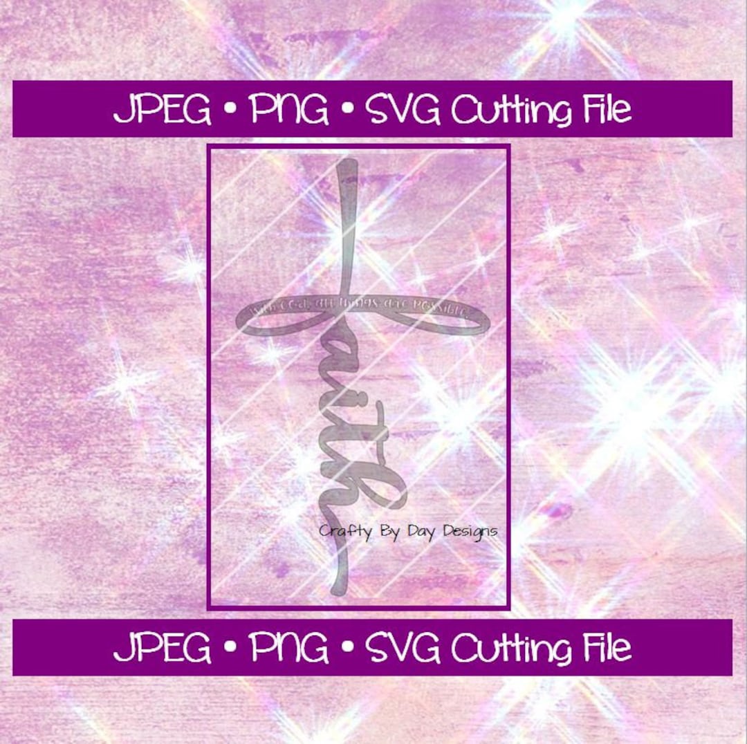 Faith Infinity Cross With Quote With God All Things Are Possible SVG ...