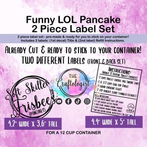 DECAL ONLY - Pancake Mix- Pantry Label Decals for Your Own Containers ...