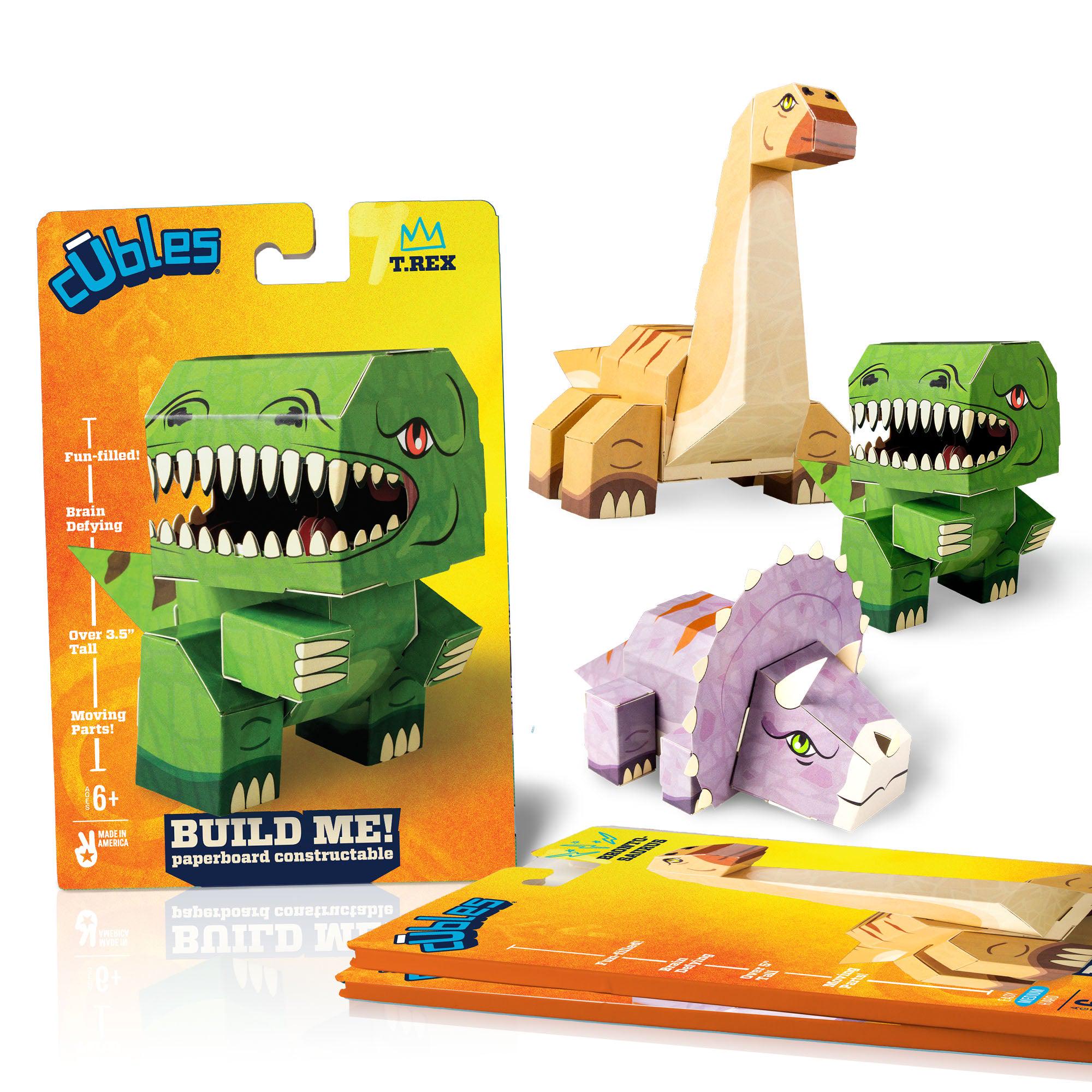 CUBLES Dinosaur Set (t-rex, Triceratops, Brontosaurus) - Etsy
