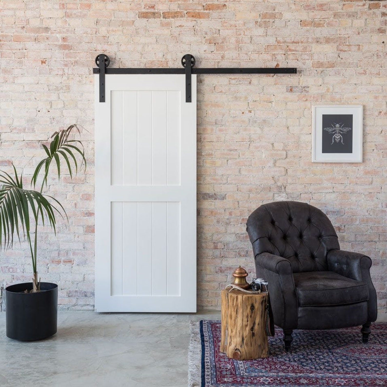 Custom Made Classic 2 Panel Sliding Barn Door Contemporary - Etsy