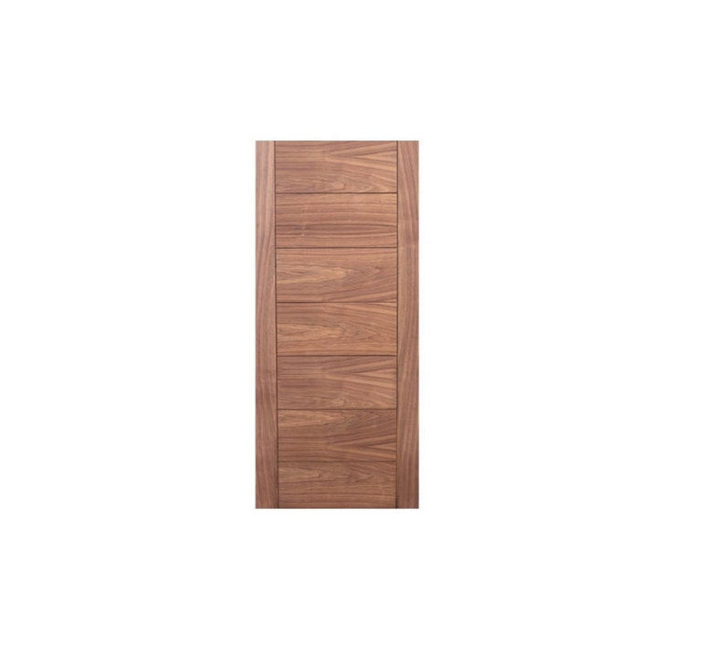 Ready to Ship Grooved Seven Panels Walnut Style Farmhouse Contemporary ...