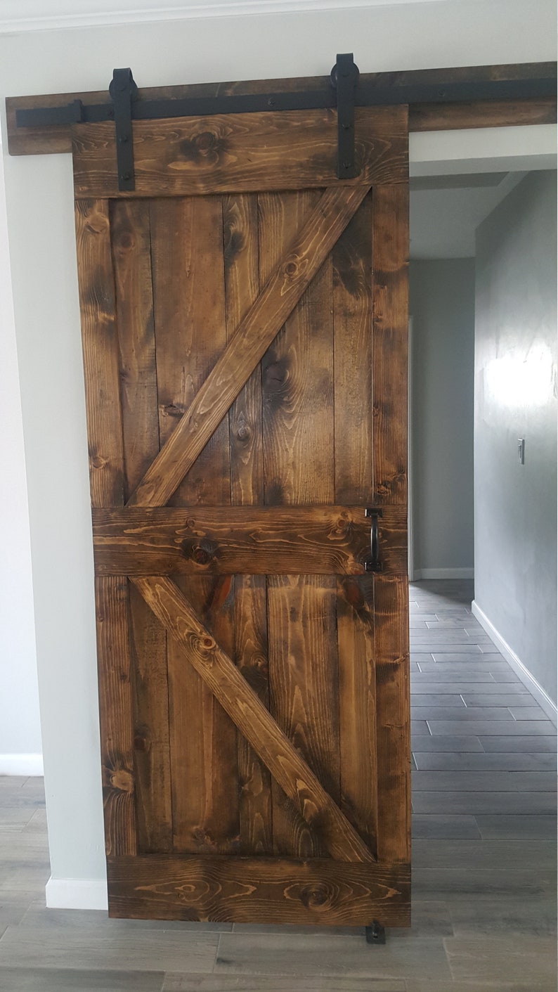 Custom Made Sliding Barn Door Farmhouse Style Rustic Sliding - Etsy