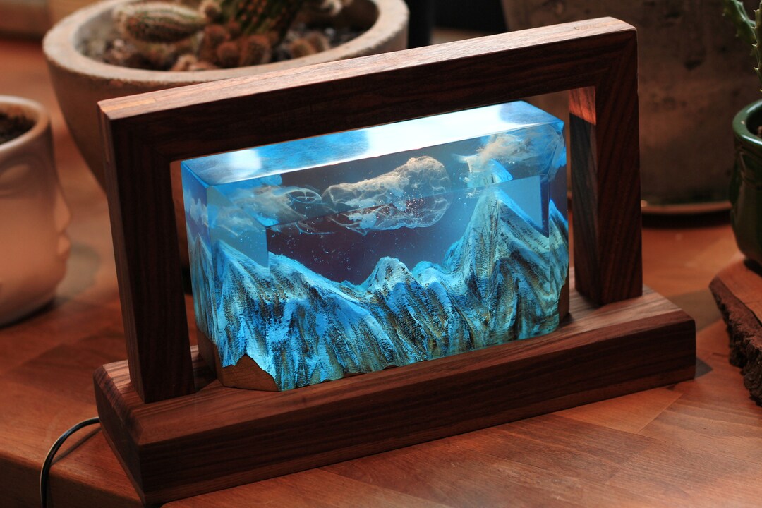 Alpine Light, Personalized Gift Epoxy Lamp, Epoxy Night Lamp, Epoxy ...