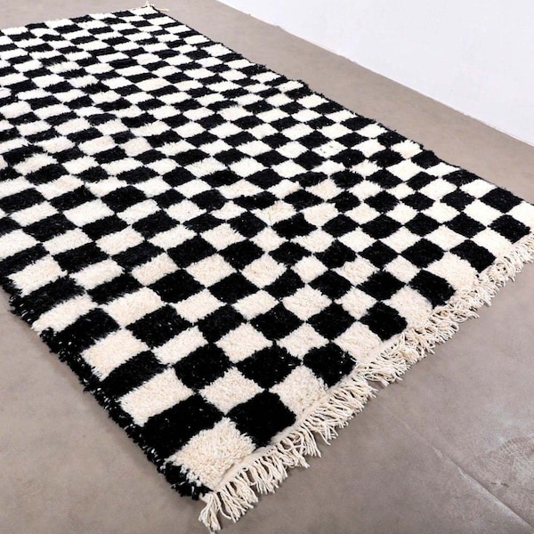 Small Green Checkered Rug - Etsy