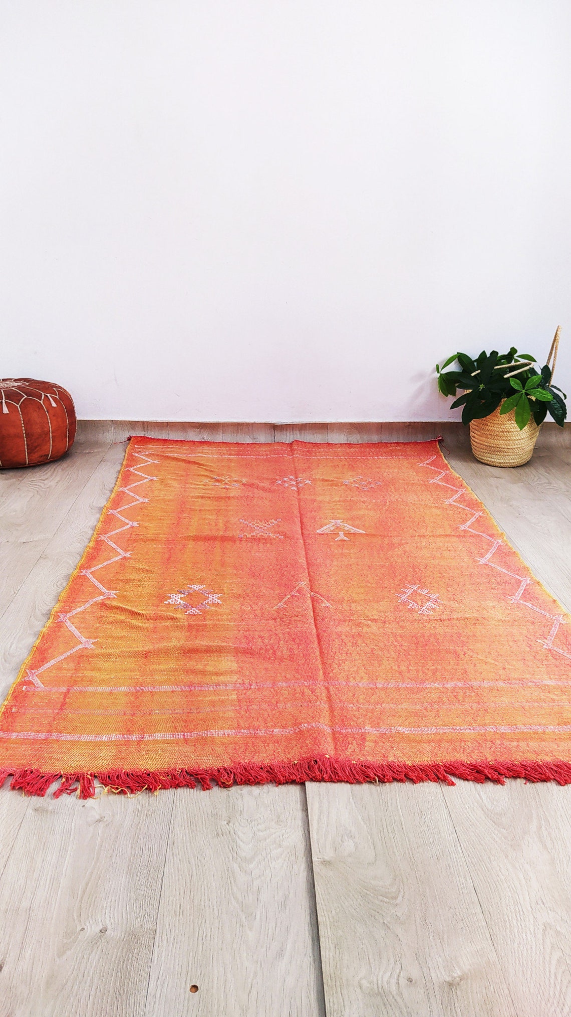 Moroccan Cactus Silk Rug 7.5 X 4.3 Handmade Rug Berber Carpet - Etsy