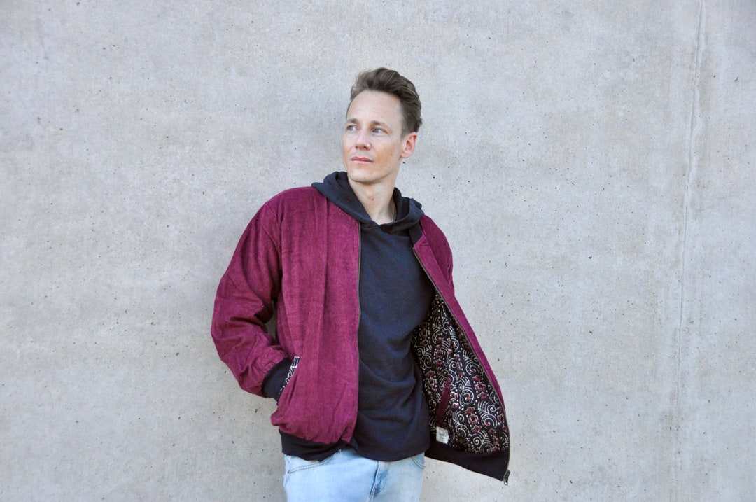 Reversible Corduroy Bomber Jacket, Men's Reversible Jacket, Unisex ...