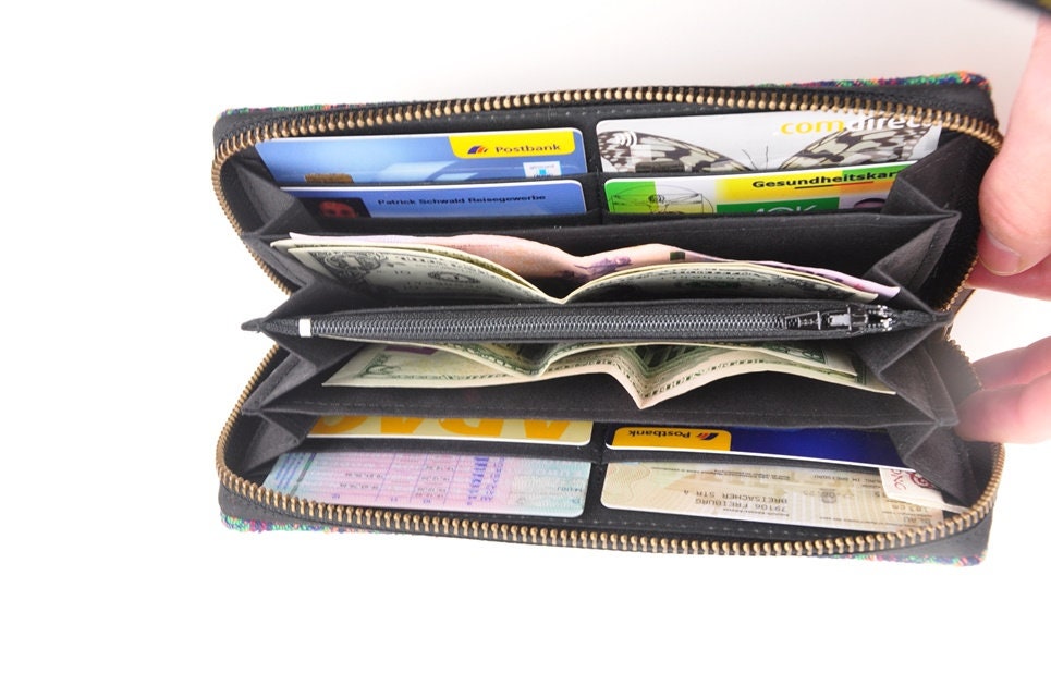 Geldbeutel aus Baumwolle / Portemonnaie ethno / Geldbörse mit | Etsy