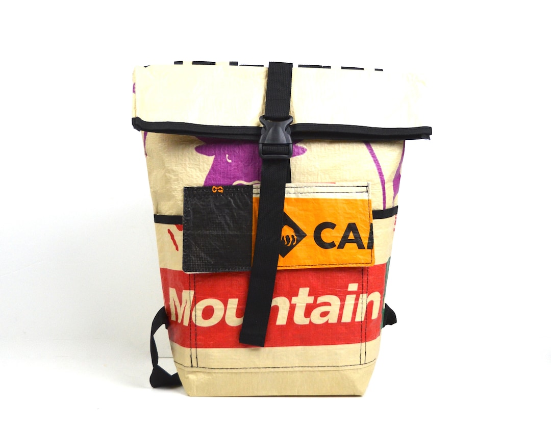 Recycled Backpack Made From Old Cement Bags, Unique Backpack, Upcycling ...