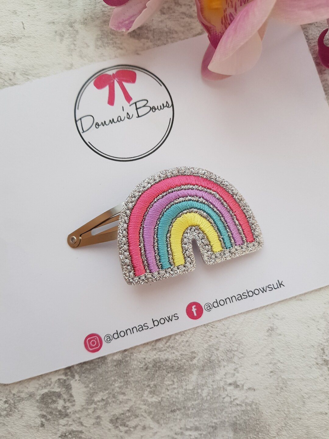 Rainbow Hair Clip, Hair Accessory, Summer Bow, Hair Slide, Rainbow Gift ...