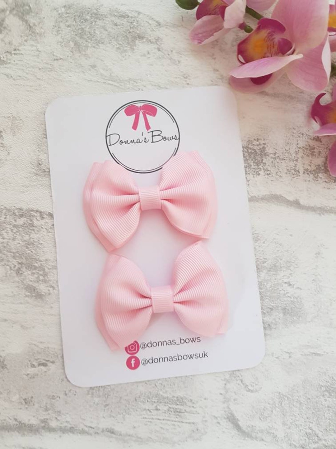 Pink Ribbon Bows, Pink Pigtail Bows, Toddler Hair Bows, Girls Hairbows ...