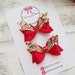 Reindeer Pigtails, Girls Christmas Pigtails, Pigtail Hair Bows, Hair ...
