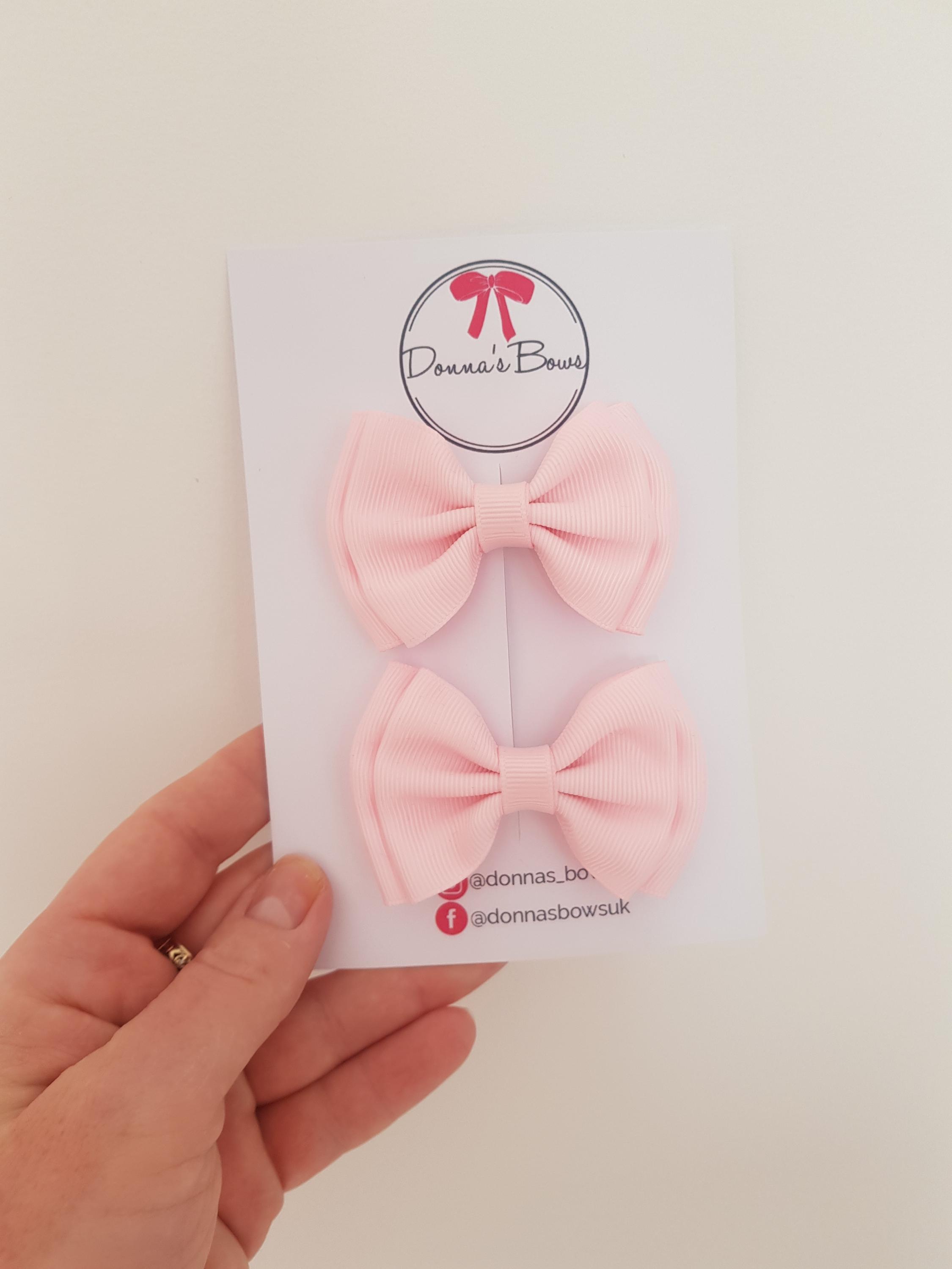 Pink Ribbon Bows, Pink Pigtail Bows, Toddler Hair Bows, Girls Hairbows ...