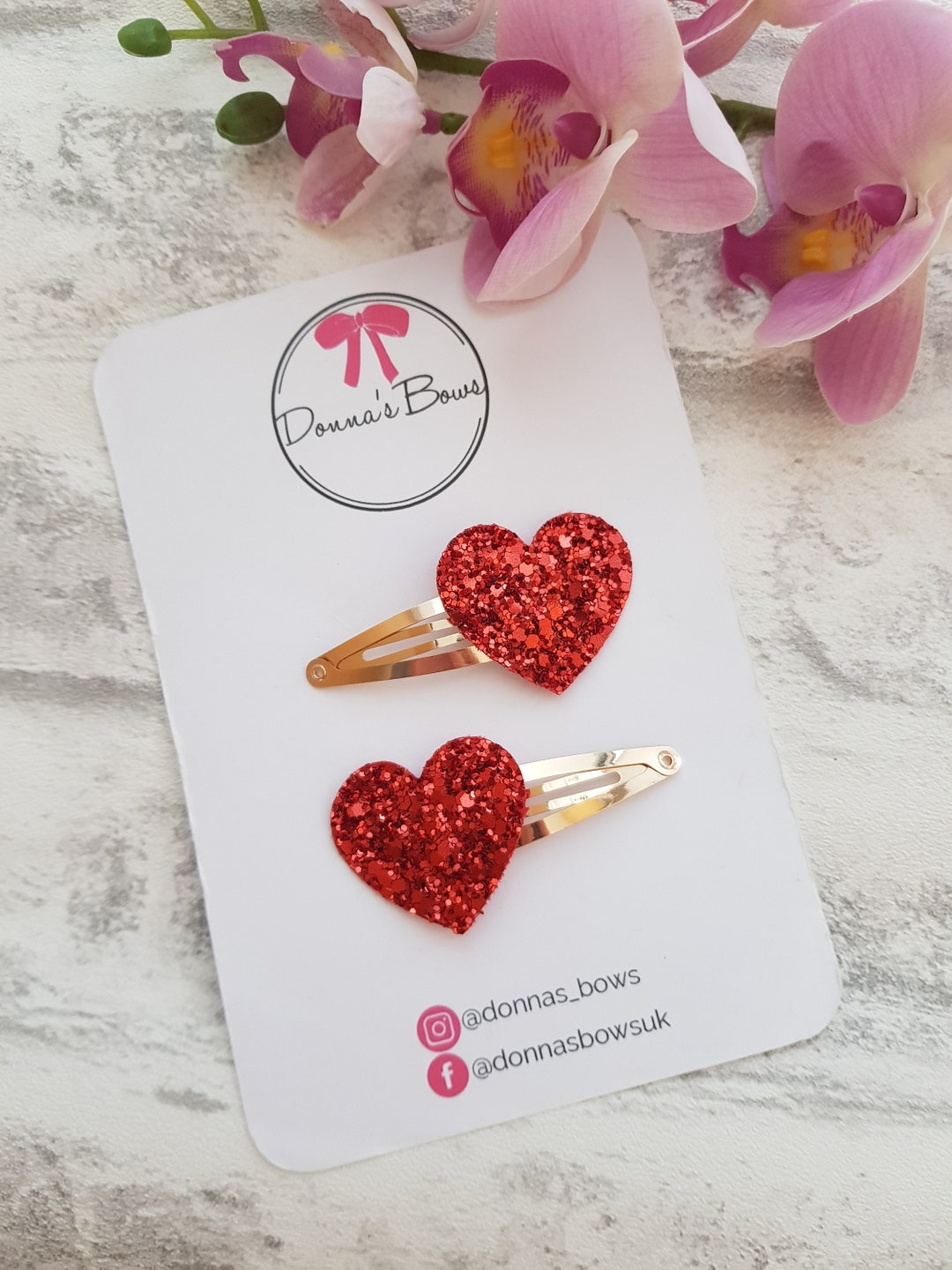 Heart Snap Clips, Red Heart Clips, Queen of Hearts, Hair Clips, Hair ...