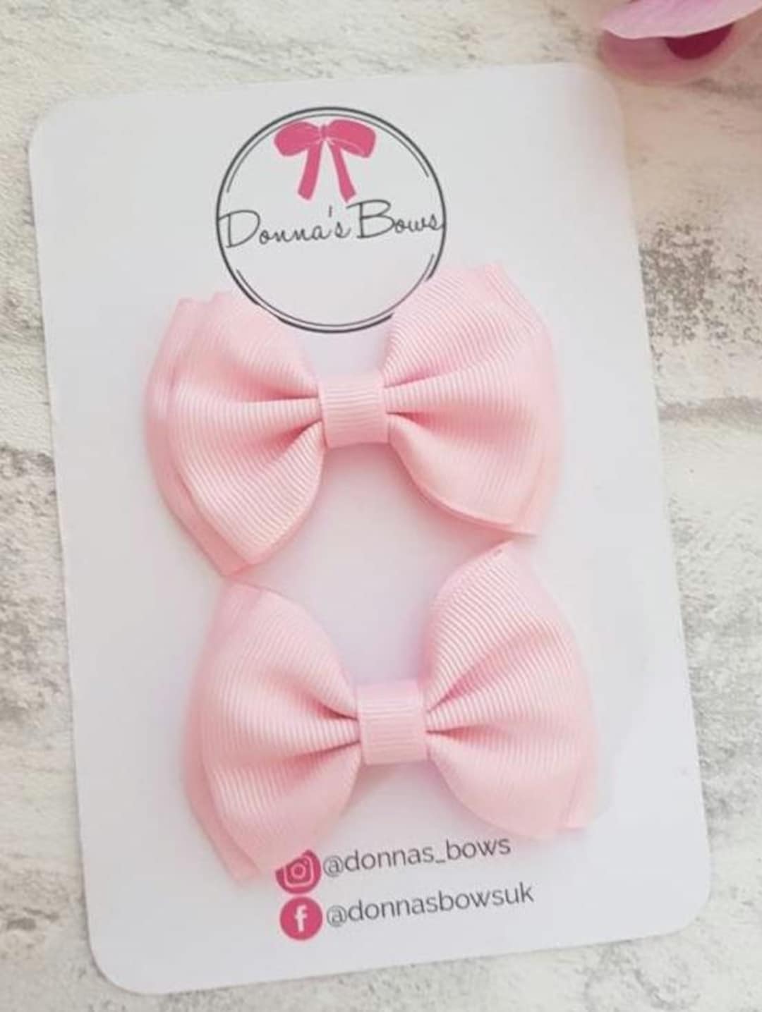 Pink Ribbon Bows, Pink Pigtail Bows, Toddler Hair Bows, Girls Hairbows ...
