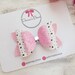 Pink Dalmation Bow, Glitter Hair Bows, Polka Dot Bow, Glitter Hair ...