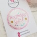Pink Birthday Badge, Girls Birthday Badge, Birthday Pin, Girls Party ...