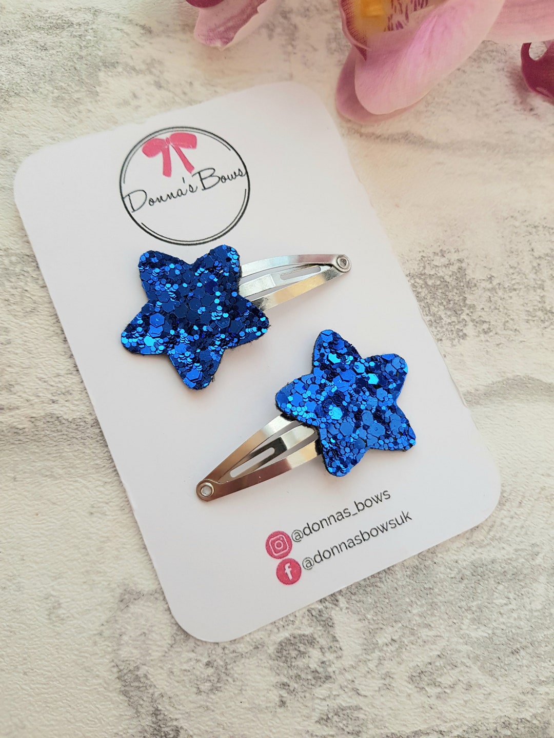 Royal Blue Star Clips, School Hair Slides, Small Hair Clips, Hair ...